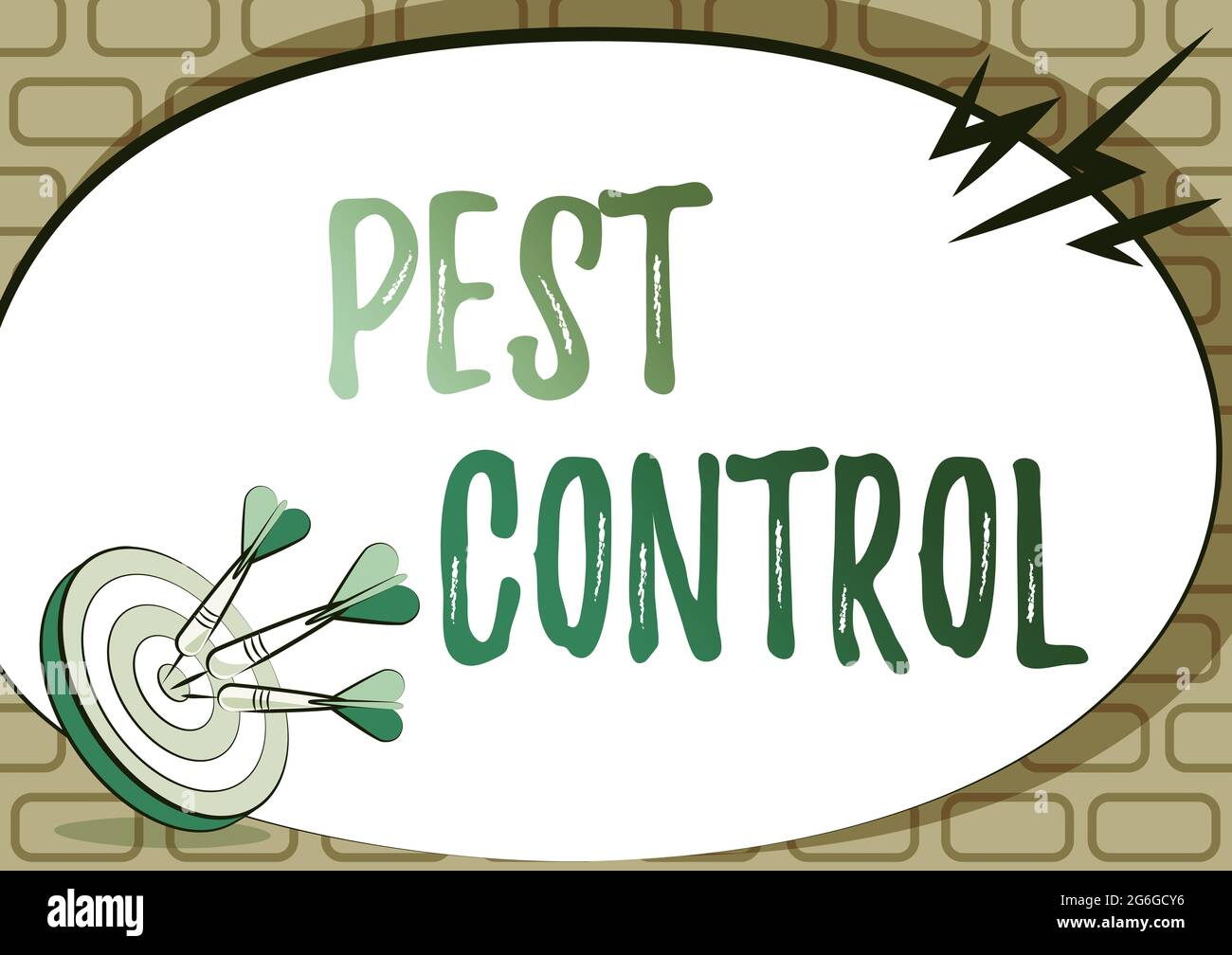 Text sign showing Pest Control. Business overview Killing destructive ...