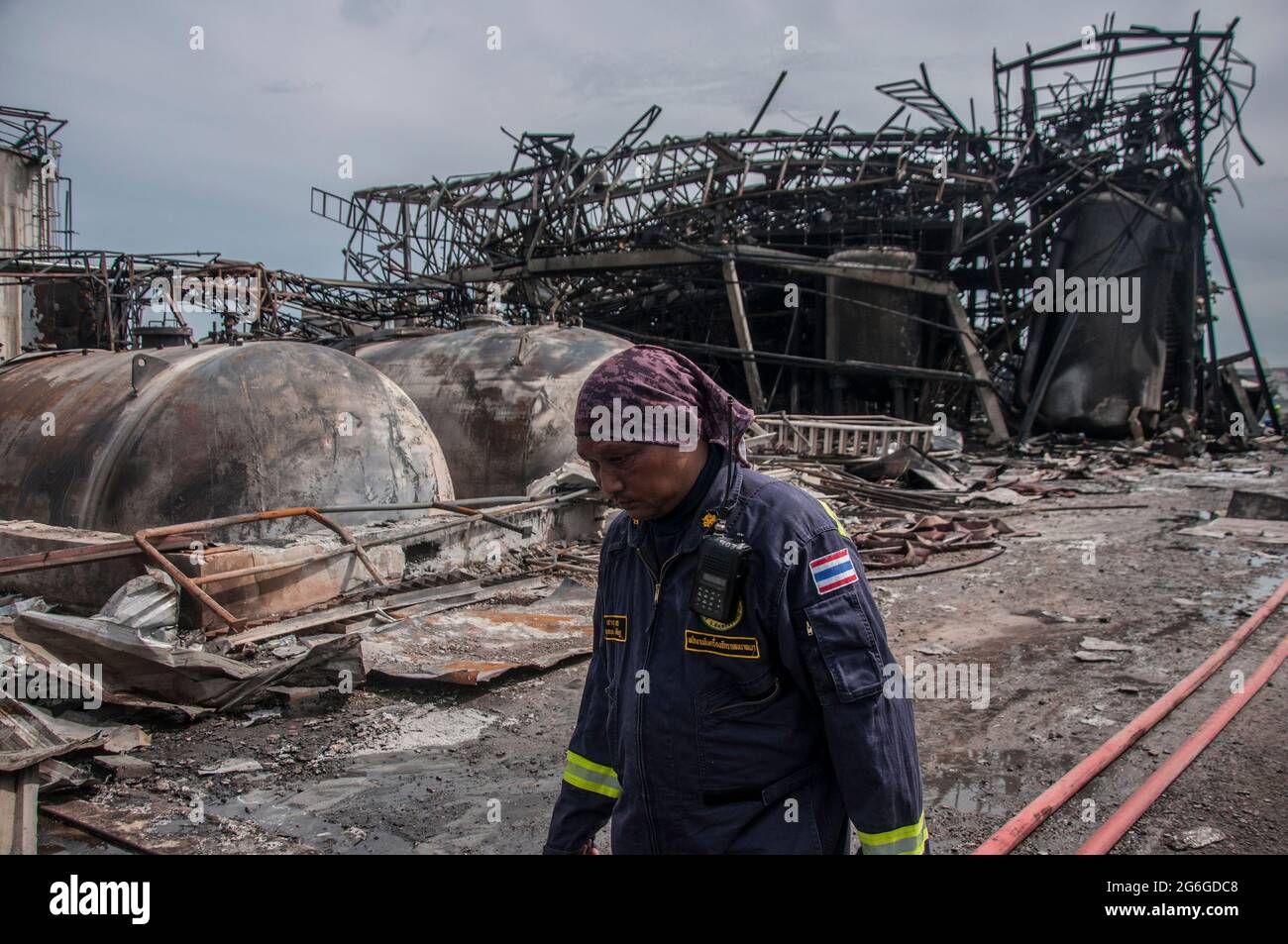 Fire damaged structures hi-res stock photography and images - Alamy