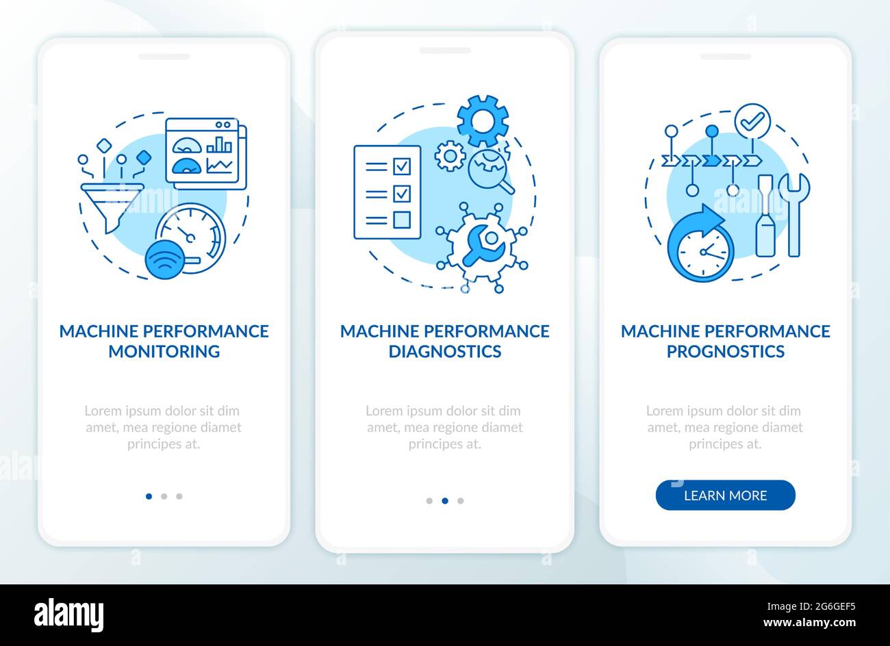 Digital twin tasks onboarding mobile app page screen Stock Vector Image & Art - Alamy