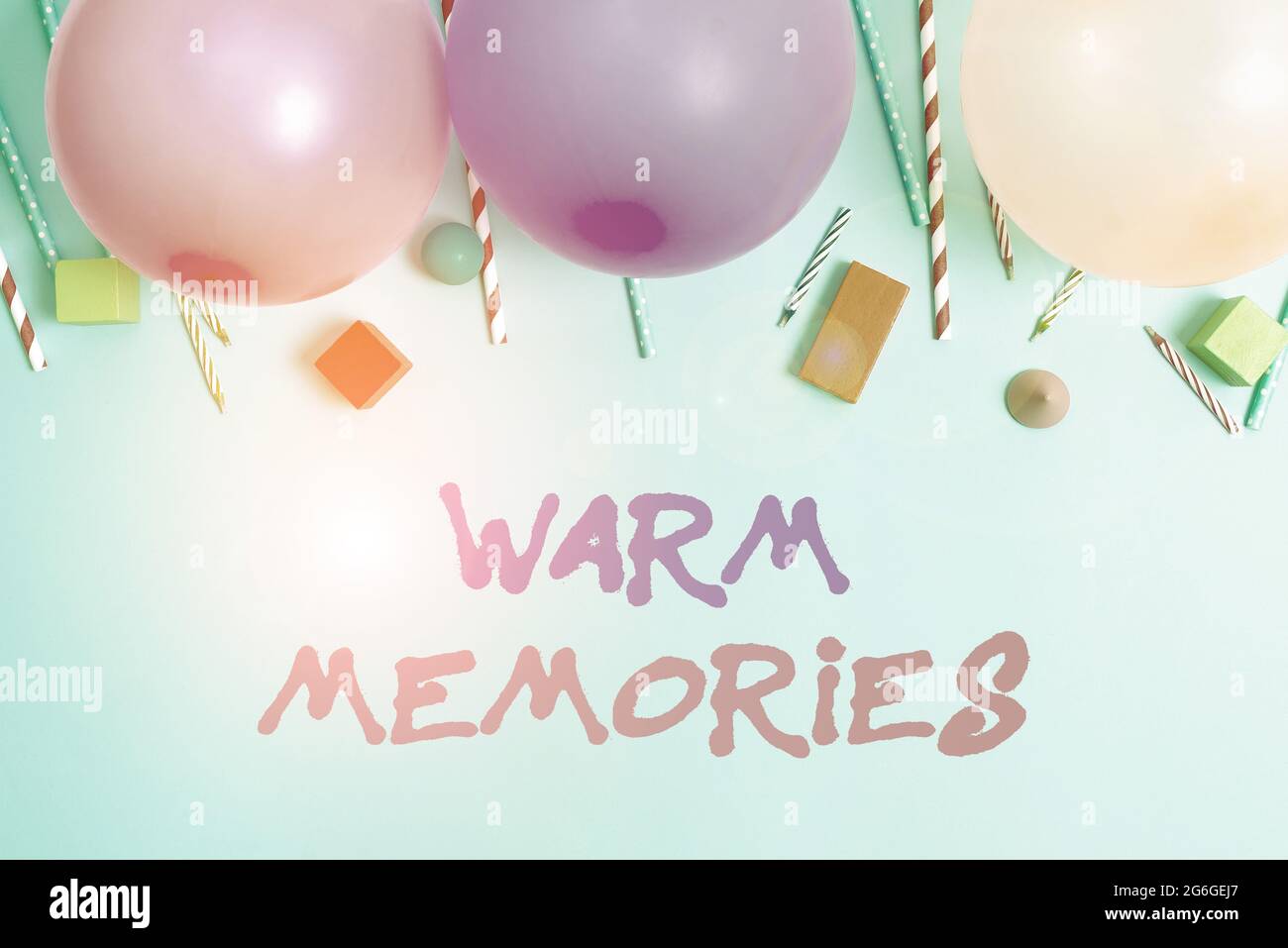 Conceptual display Warm Memories. Business overview reminiscing the ...