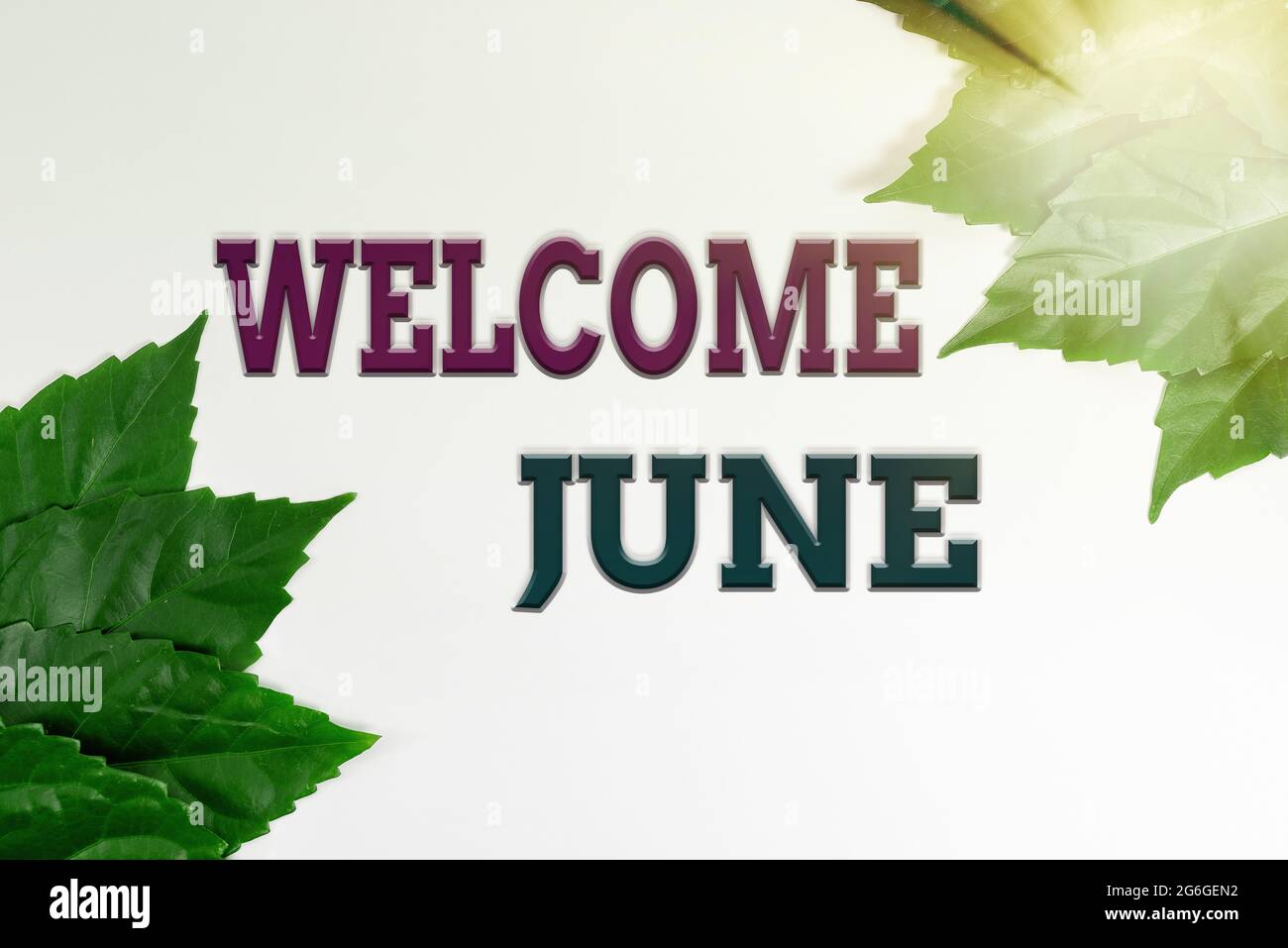 Hand writing sign Welcome June. Word Written on Calendar Sixth Month ...