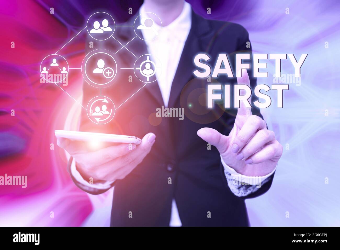 Conceptual caption Safety First. Concept meaning Avoid any unnecessary ...