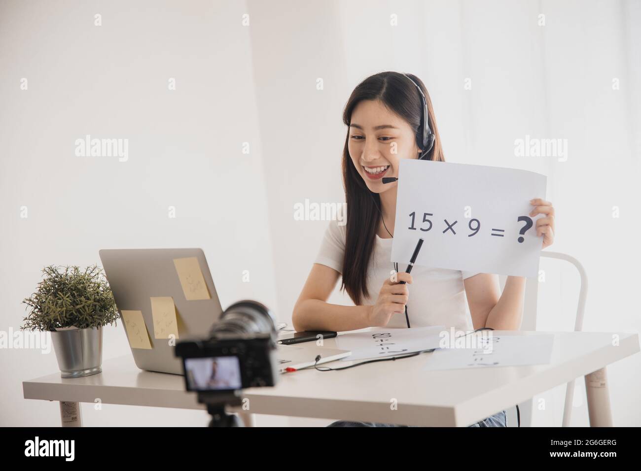 Asian male teacher math class hi-res stock photography and images - Alamy