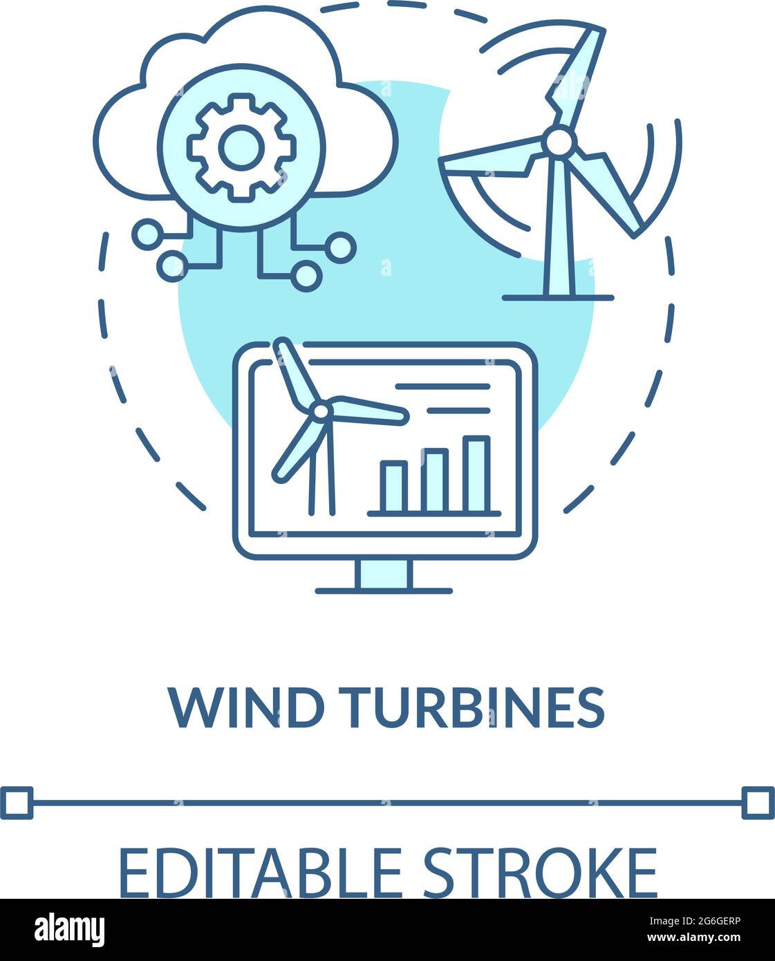 Futuristic windmill logo hi-res stock photography and images - Alamy