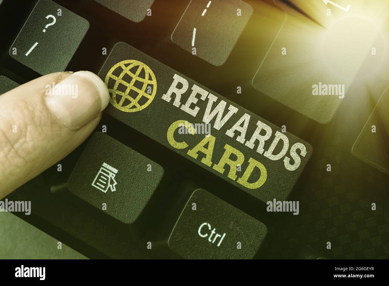 Handwriting text Rewards Card. Word Written on Help earn cash points ...