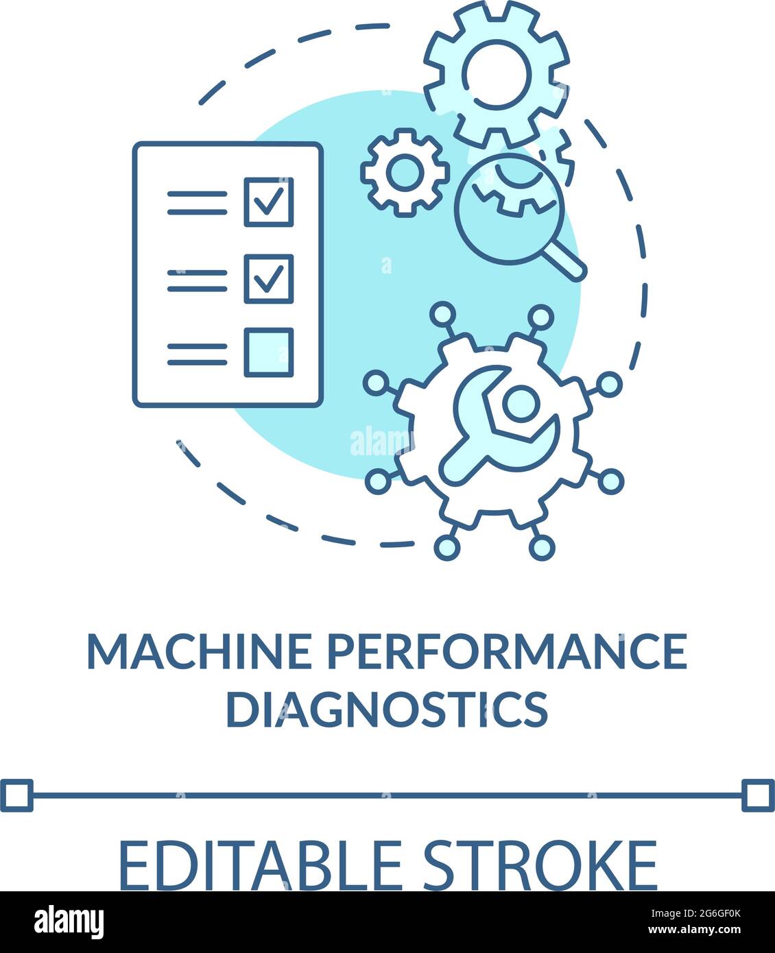 Machine performance diagnostics concept icon Stock Vector Image & Art ...