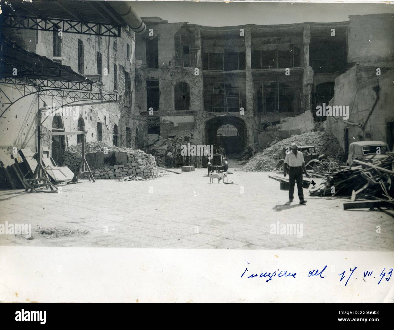 WWII WW2 - naples italy - historic center - borgo loreto destroyed by ...
