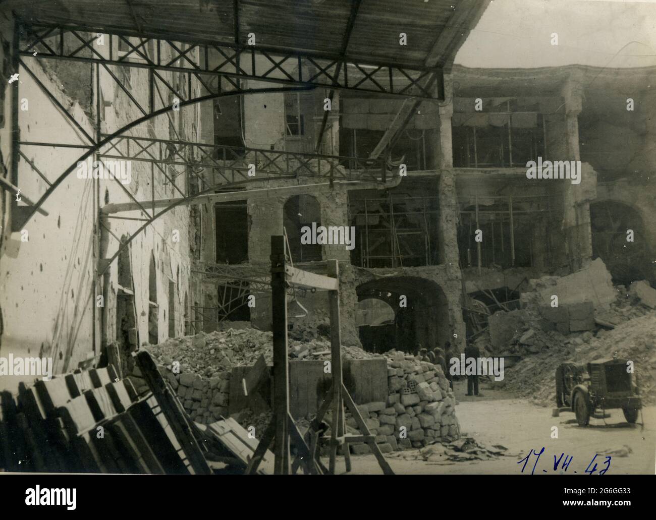 WWII WW2 - naples italy - historic center - borgo loreto destroyed by ...