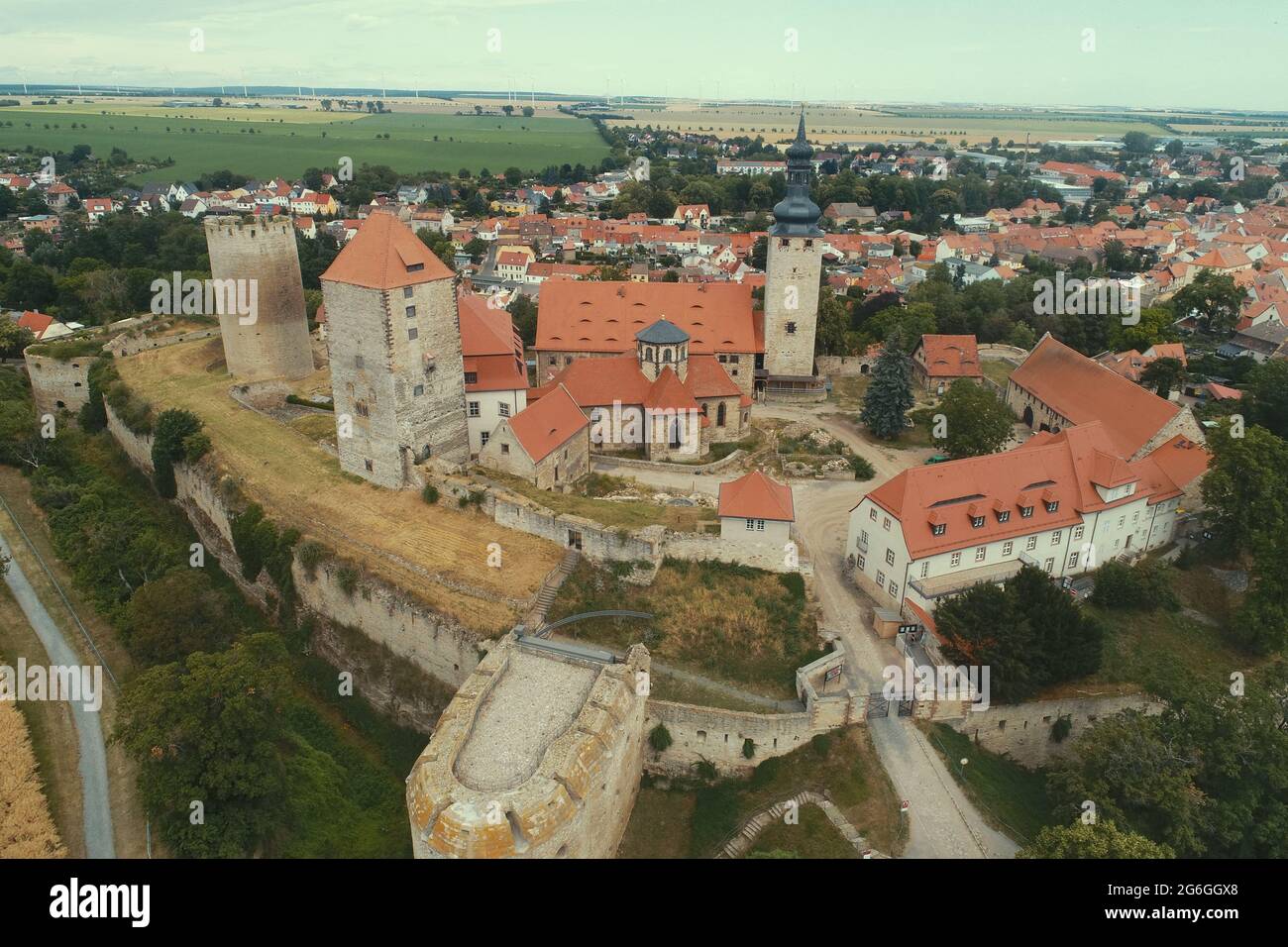 Querfurt, Germany. 06th July, 2021. View of the grounds of Querfurt ...