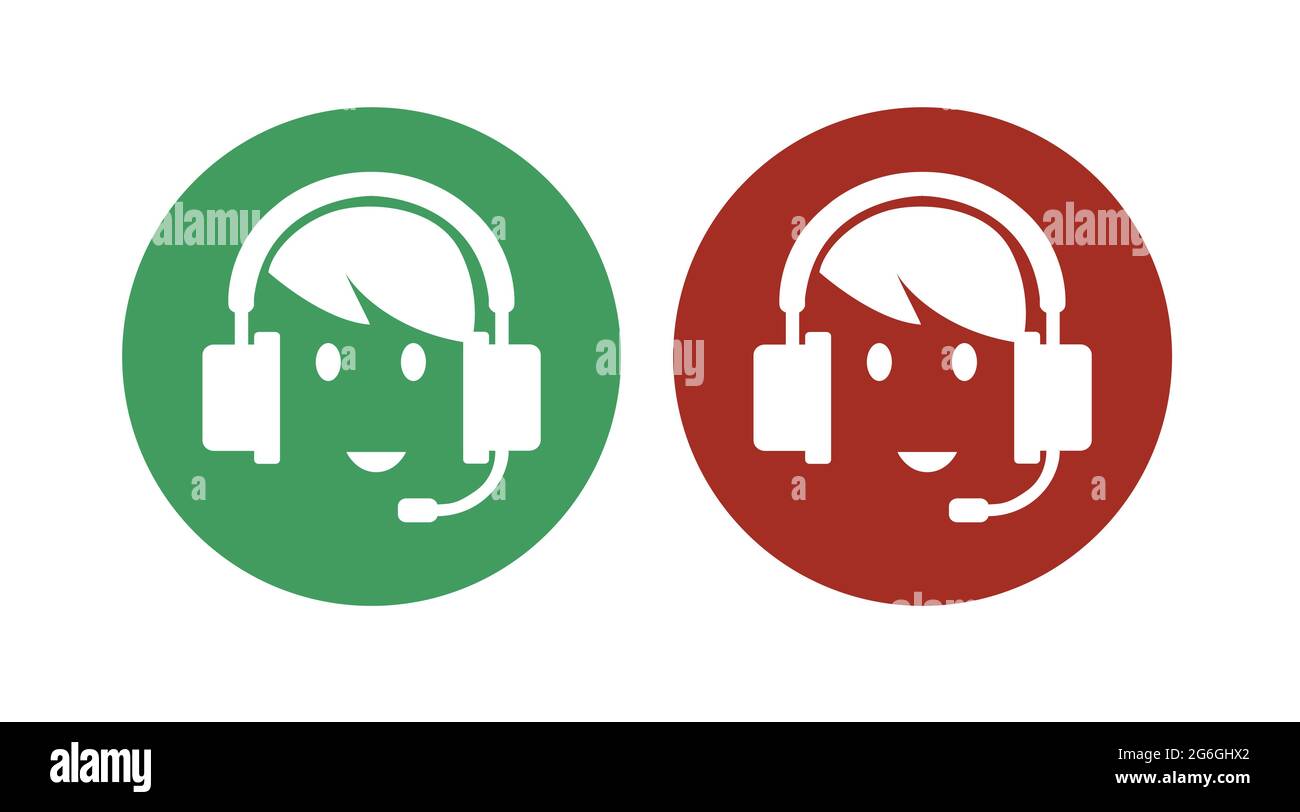 Call Center Icon. Vector isolated flat editable black and white ...