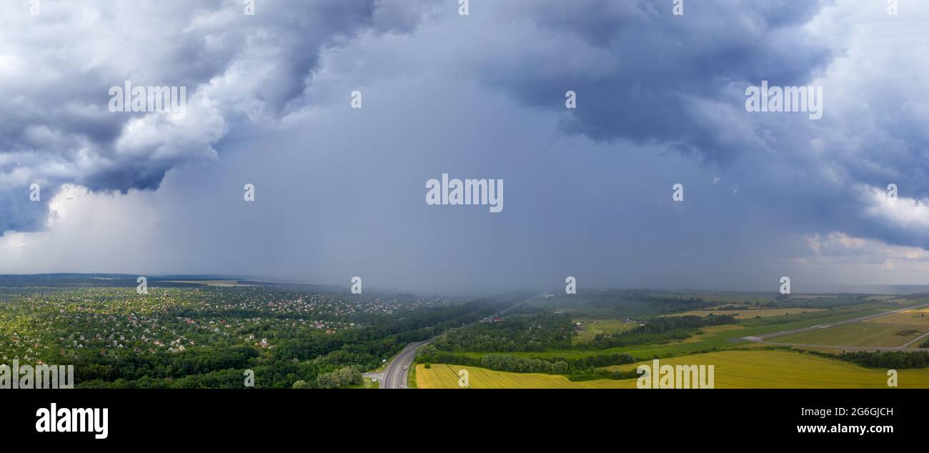 Storm clouds panorama. View from the drone Stock Photo - Alamy