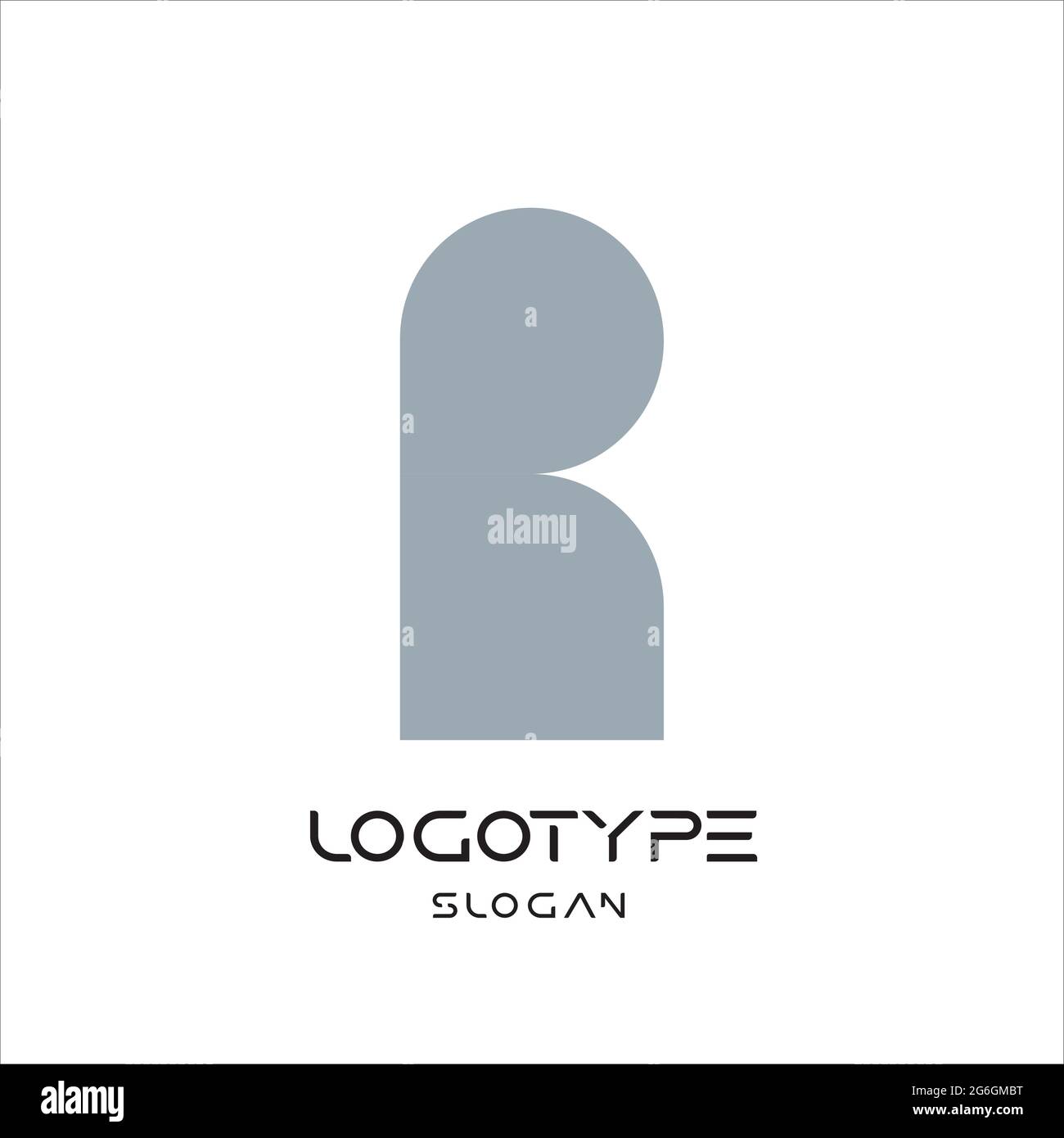 Letter R logo, geometric monumental label. Simple Embedded letter for ...