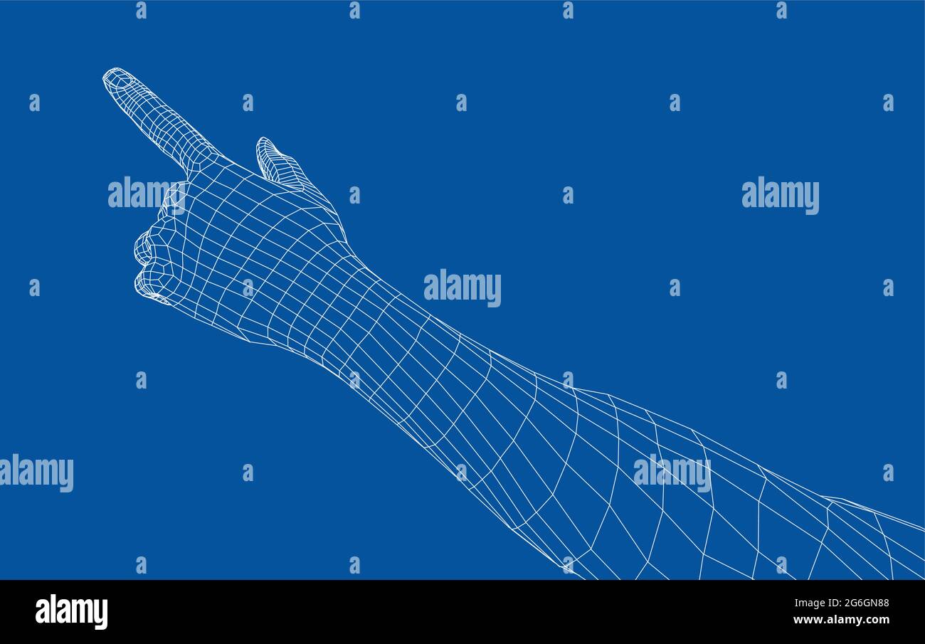 Human hand point with finger. Vector Stock Vector Image & Art - Alamy