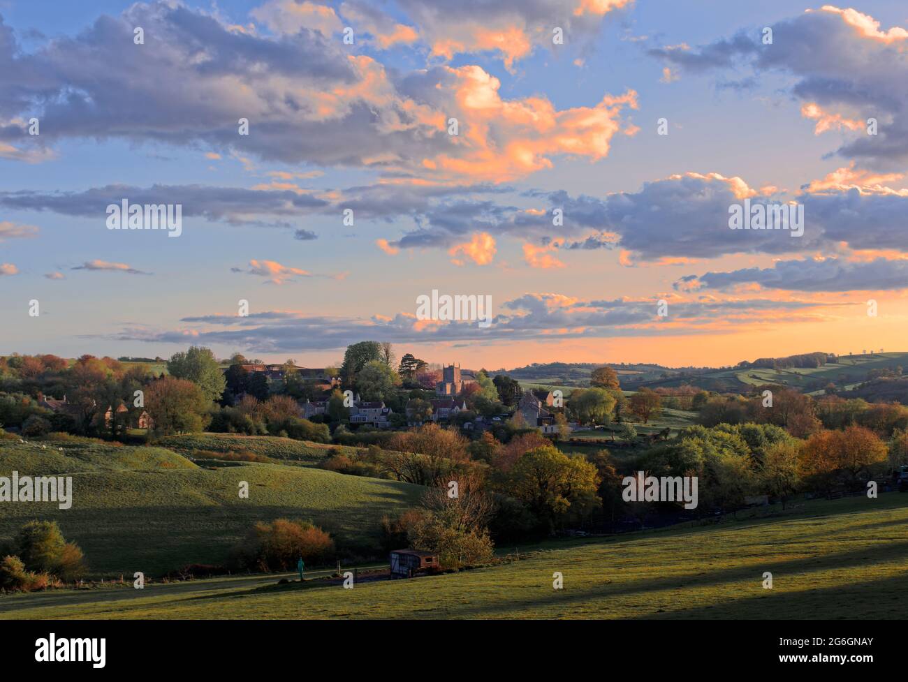englishcombe bath golden hour Stock Photo - Alamy