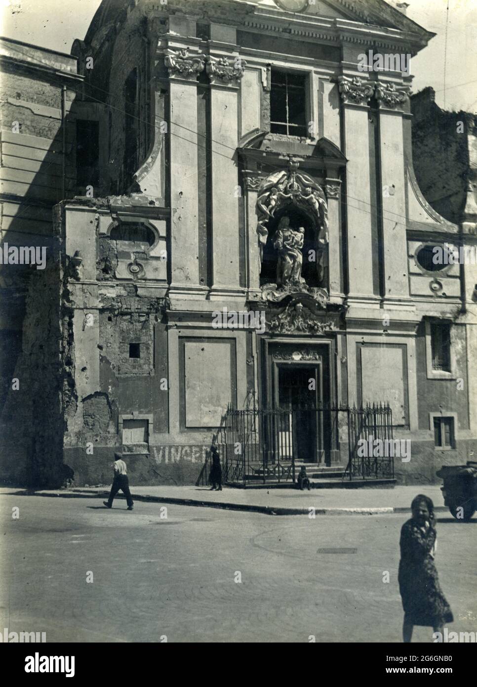 WWII WW2 - Chiesa Santa Maria del Rosario alle Pigne, Piazza Cavour ...
