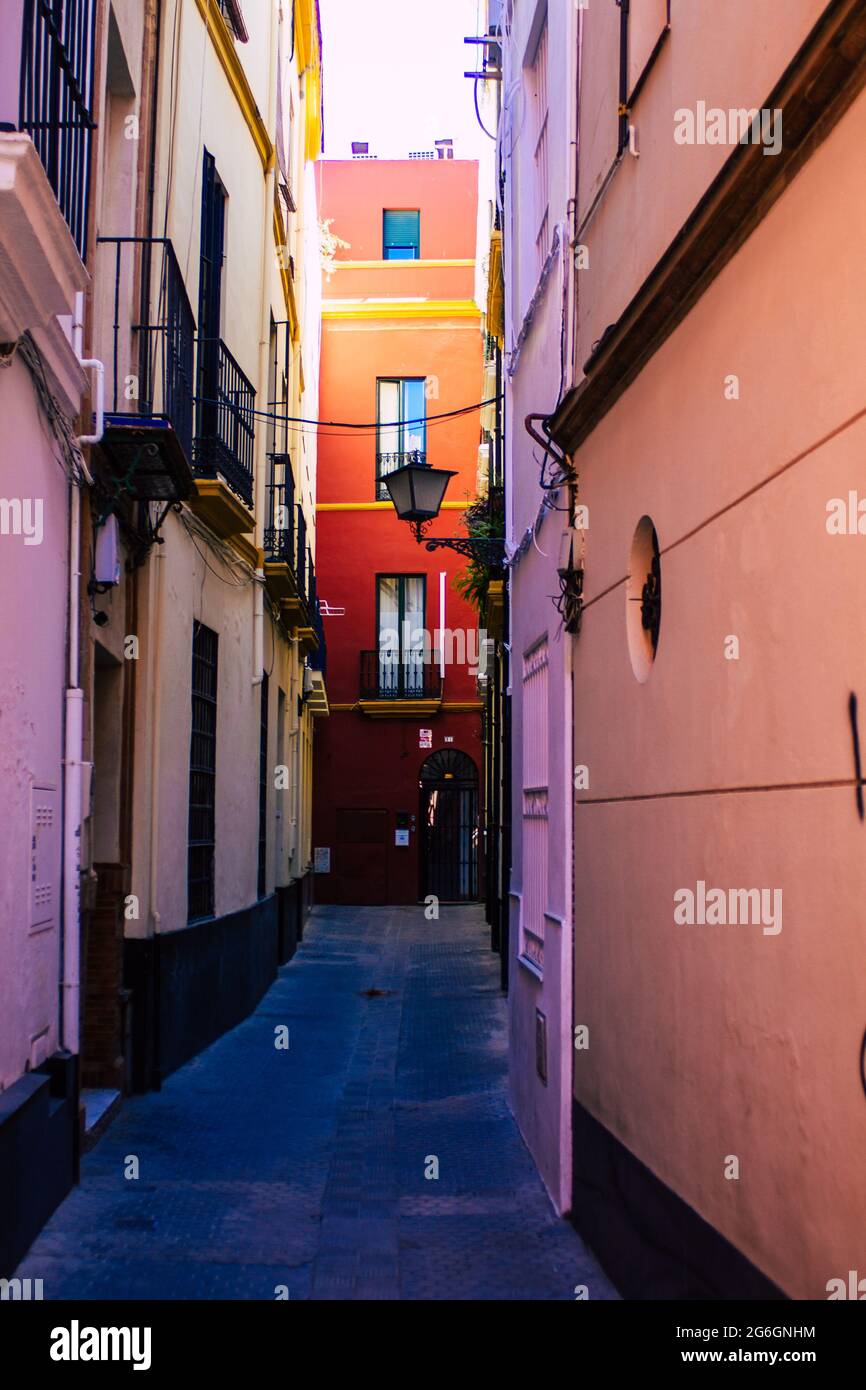 Seville Spain July 05, 2021 Urban landscape of the city of Seville, an ...