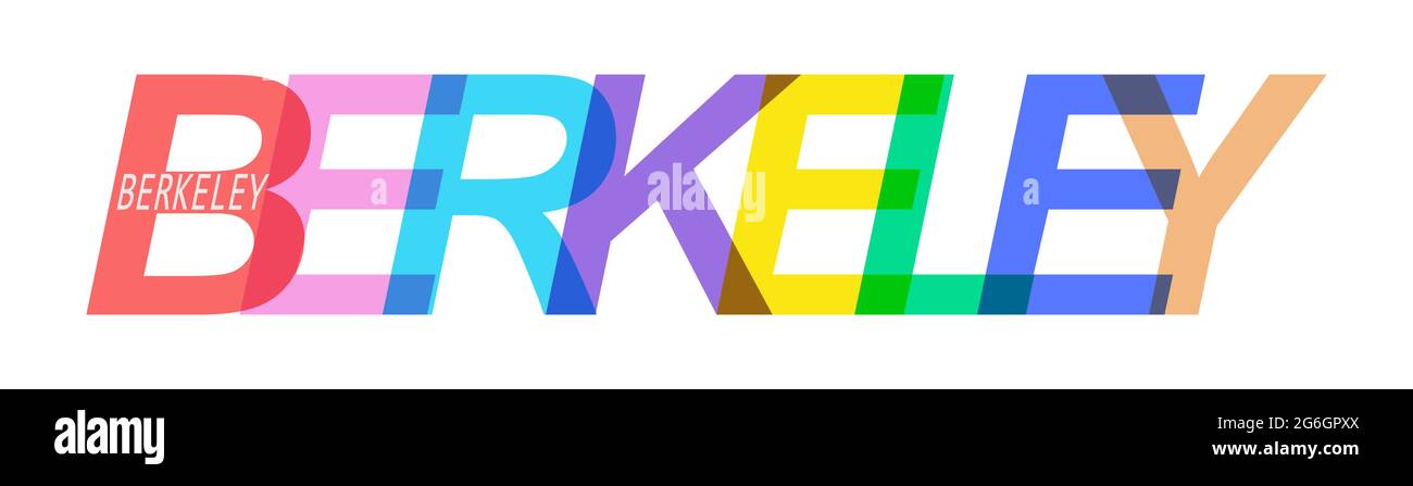 BERKELEY. The name of the city on a white background. Vector design ...