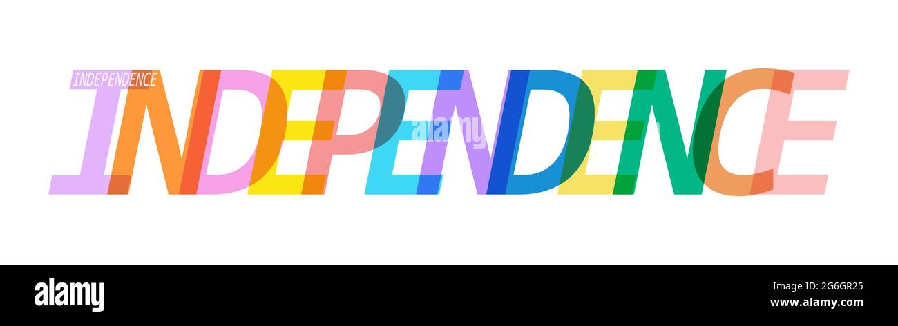 INDEPENDENCE. The name of the city on a white background. Vector design ...