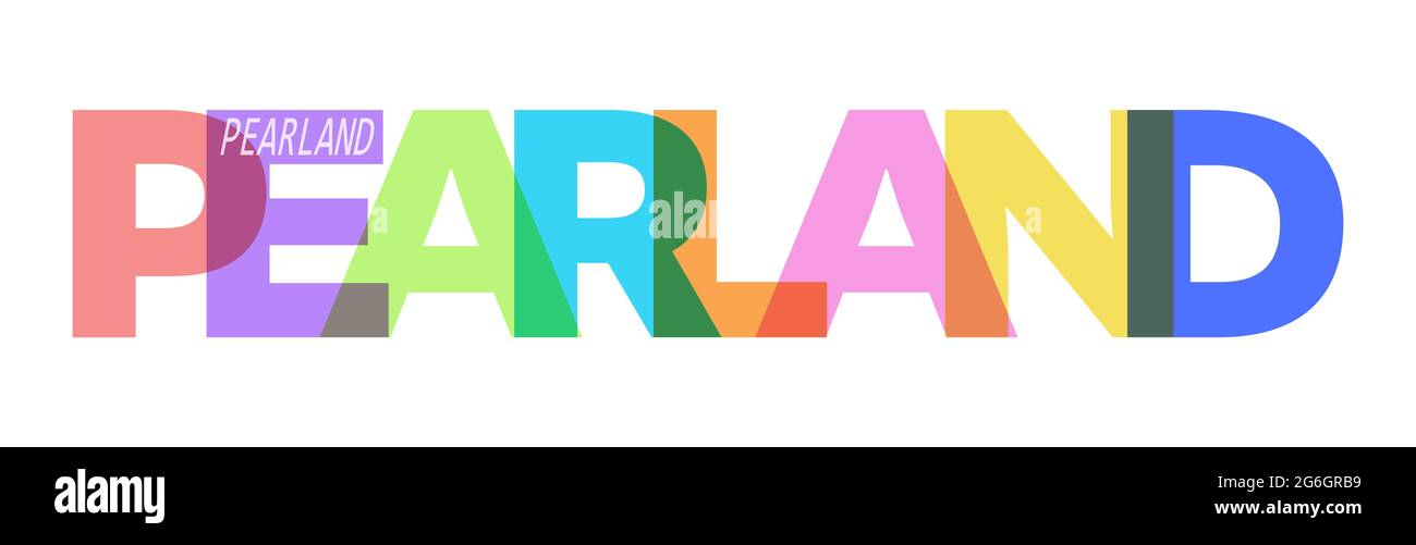 PEARLAND. The name of the city on a white background. Vector design ...