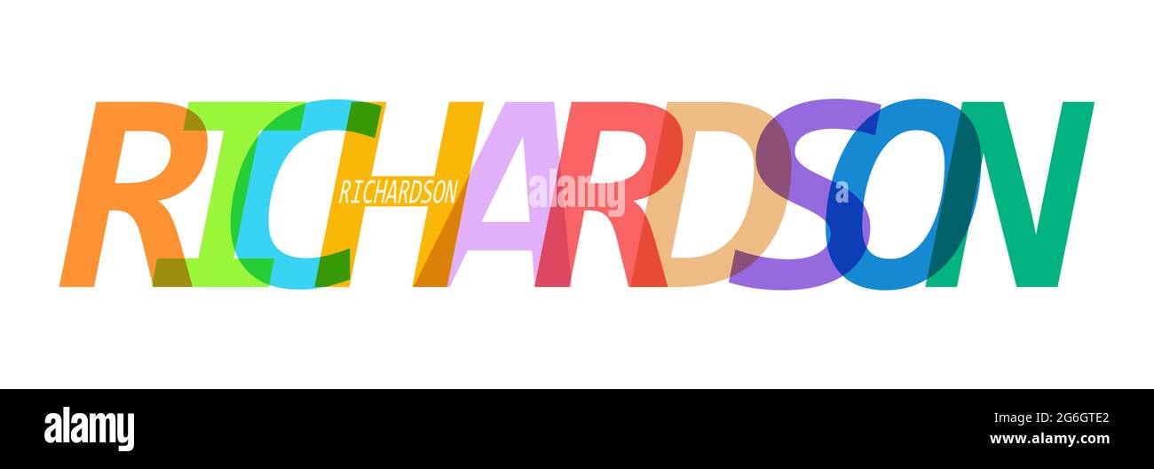 RICHARDSON. The name of the city on a white background. Vector design ...