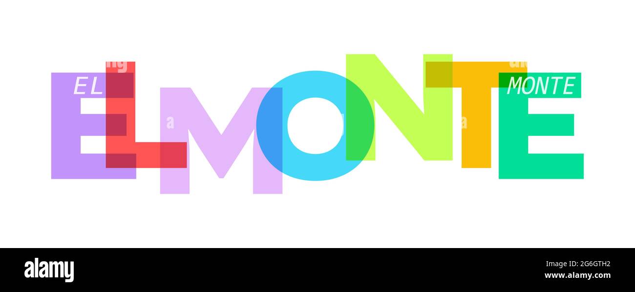 EL MONTE. The name of the city on a white background. Vector design ...