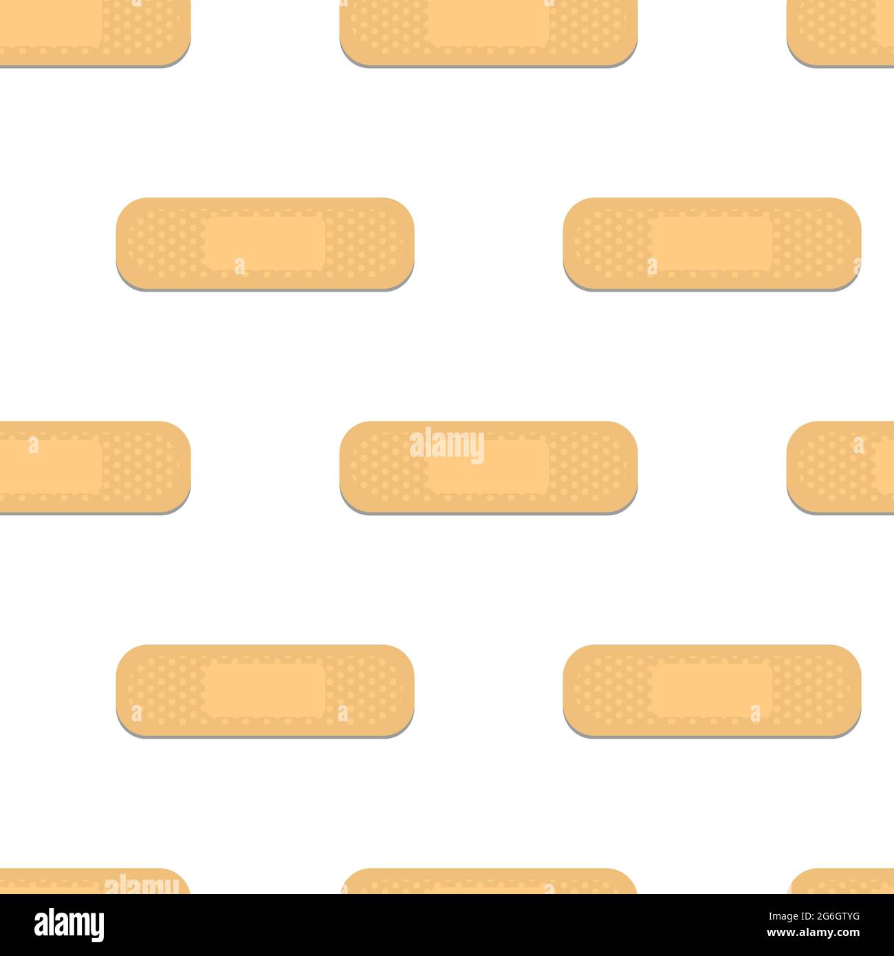 Seamless pattern with sticking plasters. Medical patch repeat texture ...
