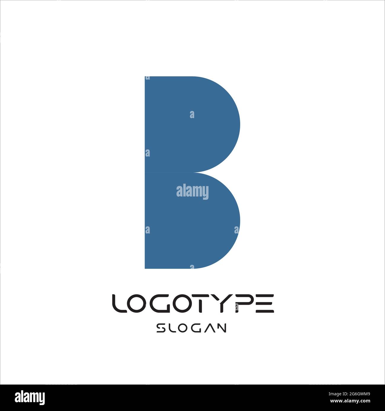 Letter B logo, geometric monumental label. Simple Embedded letter for ...