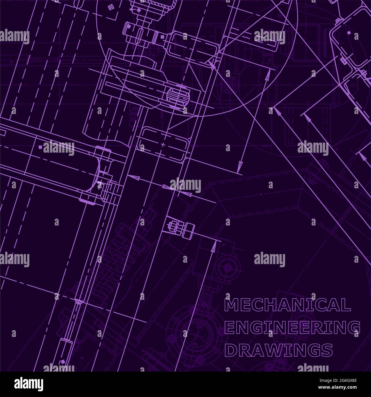 Blueprint. Vector engineering illustration. Computer aided design ...