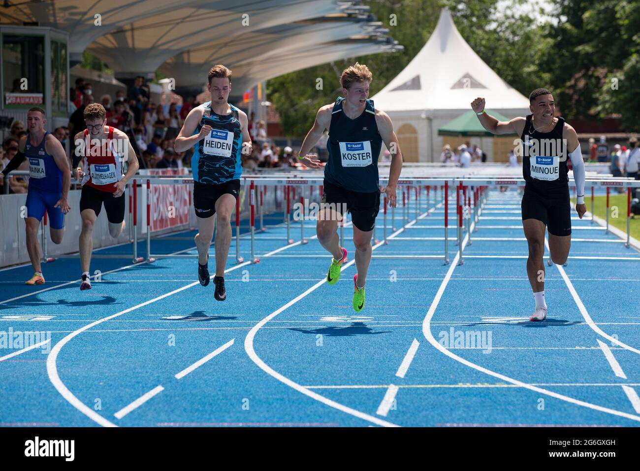 Mannheim, Deutschland. 03rd July, 2021. Timme KOSTER (NED) wins the run ...