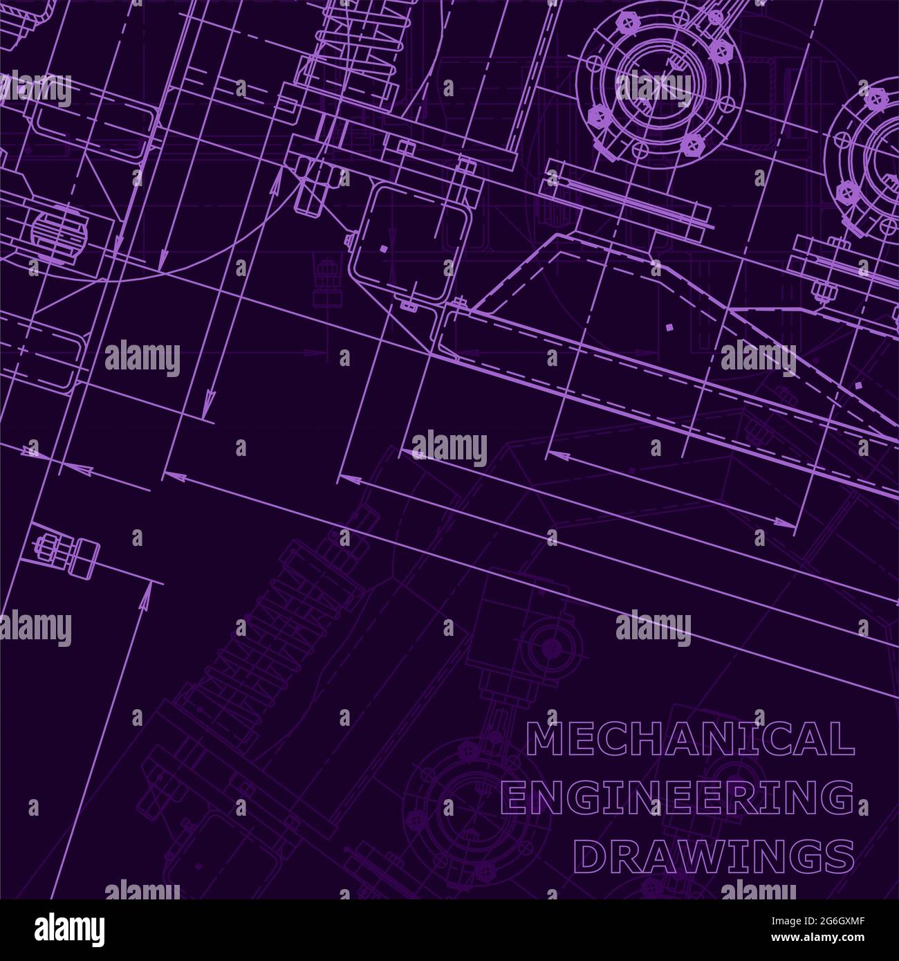 Blueprint. Vector engineering illustration. Computer aided design ...