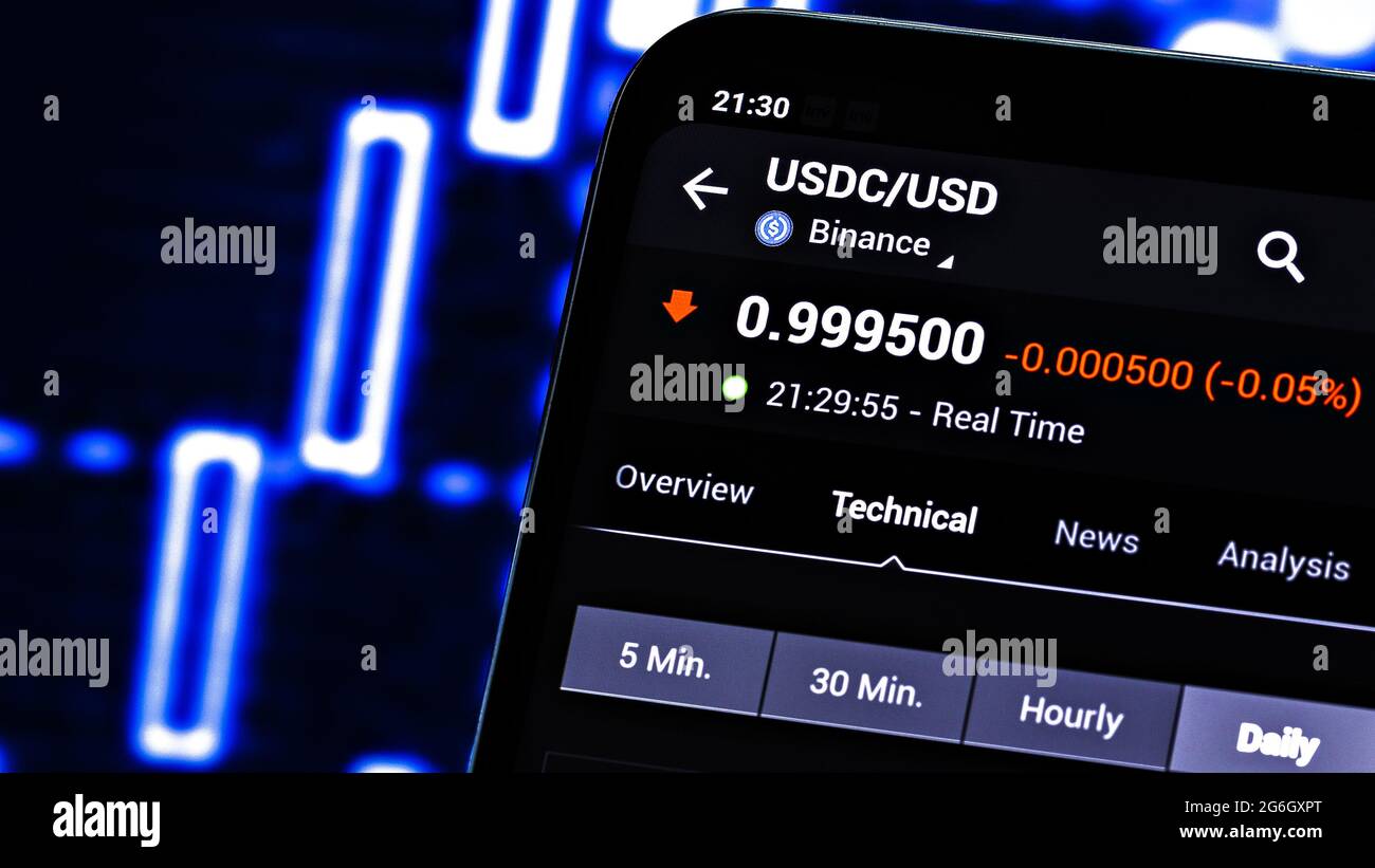 Editorial photo on USD Coin (USDC) theme. Illustrative photo for news ...