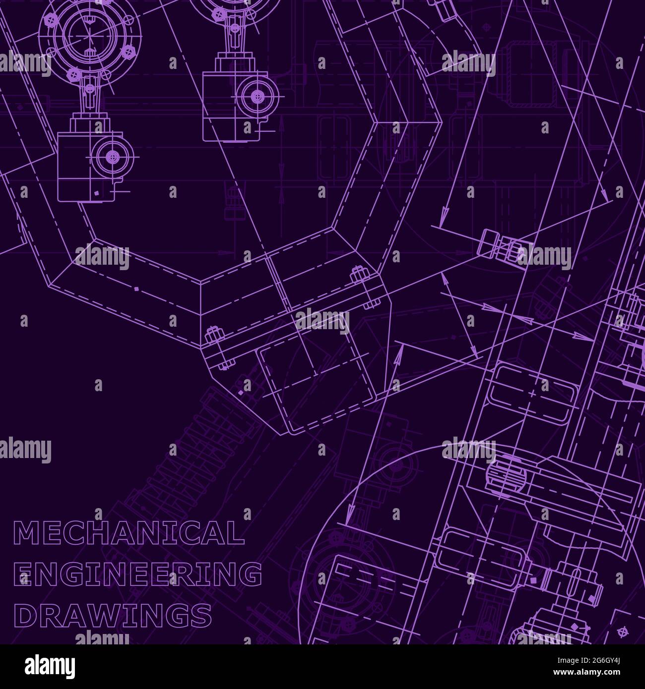 Blueprint, Sketch. Vector engineering illustration. Cover, flyer ...