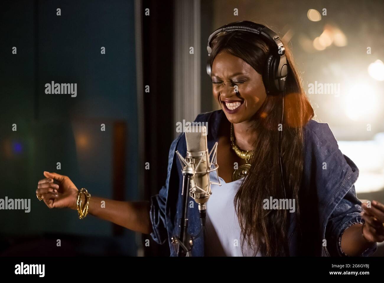 Johannesburg, South Africa - April 29, 2015: Waje Nigerian singer ...