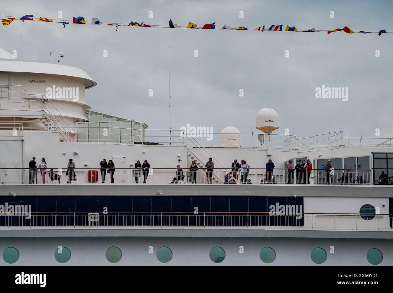 06 July 2021, Schleswig-Holstein, Kiel: Passengers of the Color Line ...