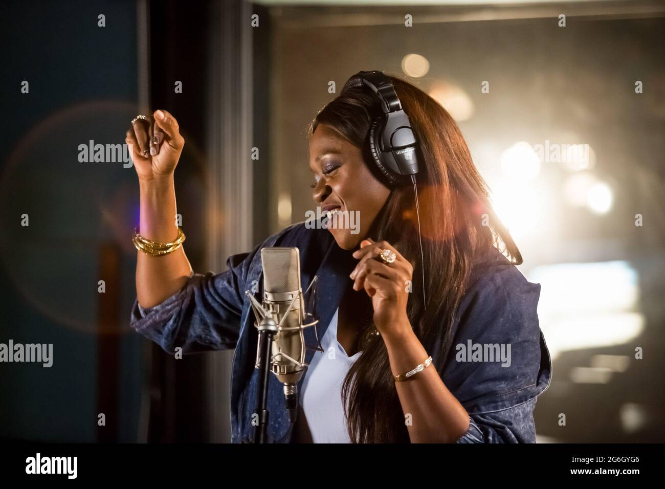 Johannesburg, South Africa - April 29, 2015: Waje Nigerian singer ...