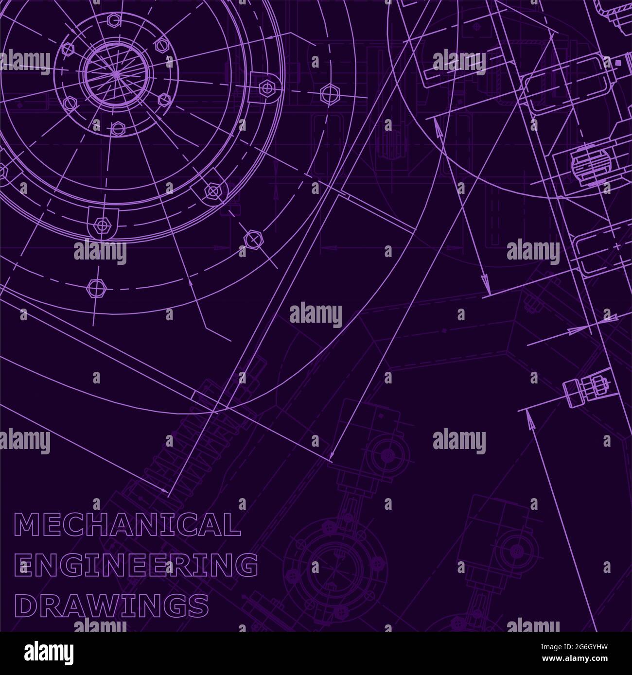 Blueprint. Vector engineering illustration. Cover, flyer, banner ...