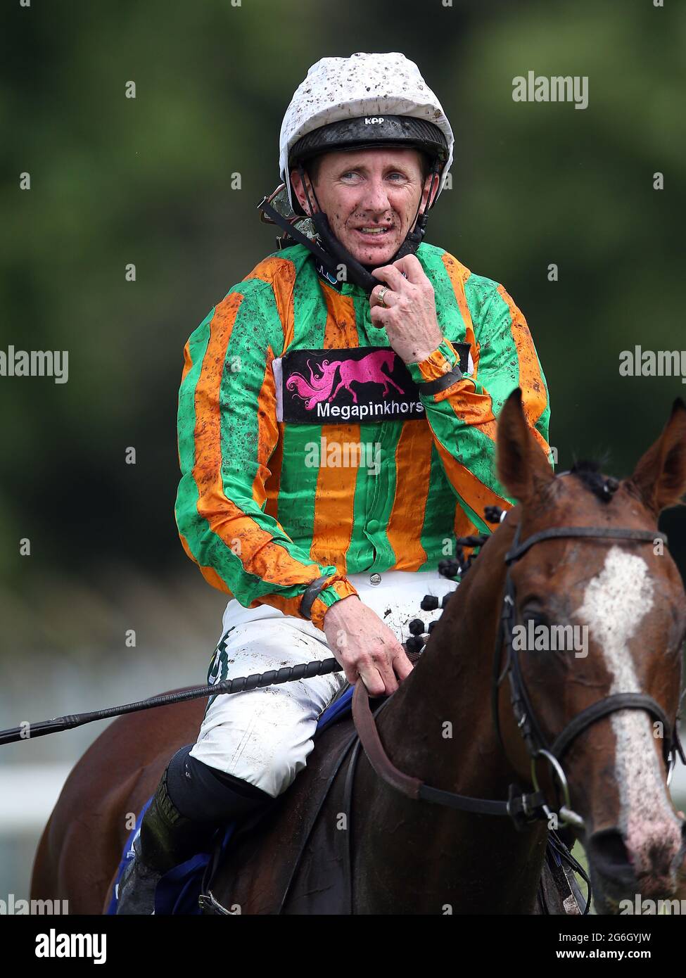 Jockey paul hanagan at pontefract racecourse hi-res stock photography ...