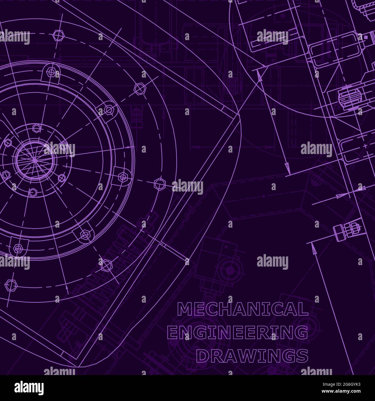 Blueprint, Sketch. Vector engineering illustration. Cover Mechanical ...