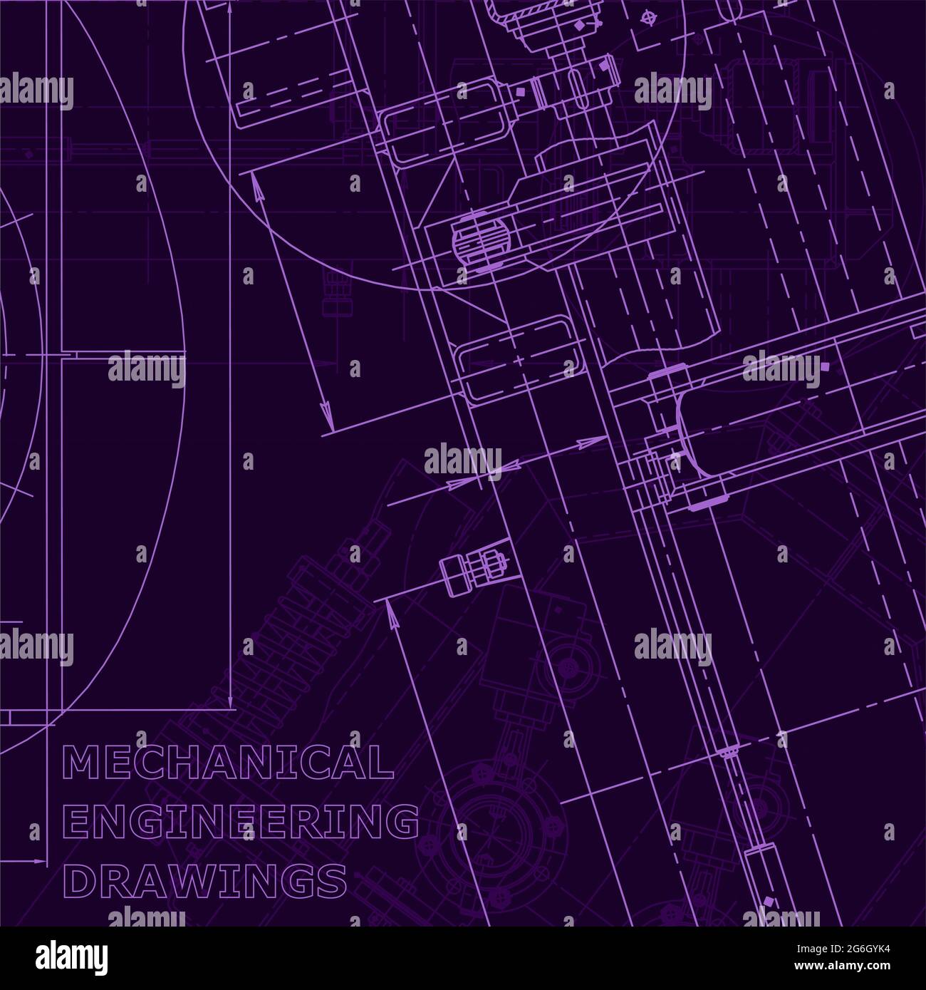 Corporate Identity. Blueprint. Vector engineering illustration. Purple ...