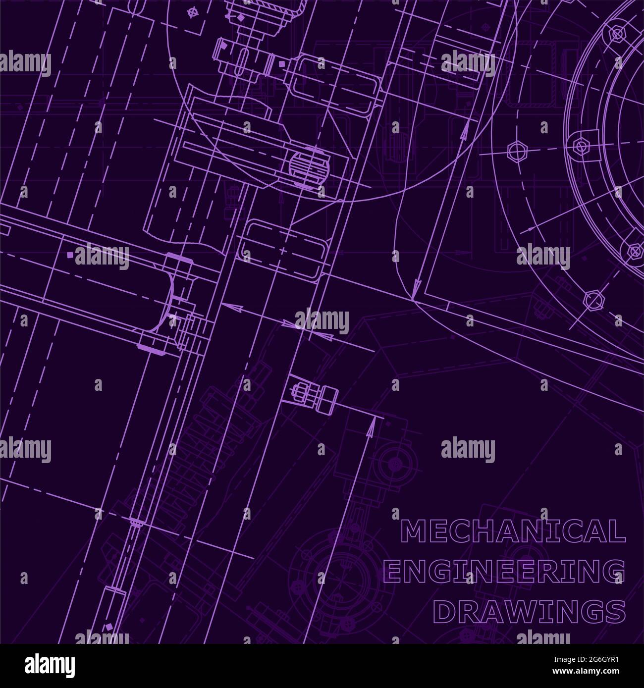 Purple cyberspace. Corporate Identity. Blueprint, scheme, plan sketch ...