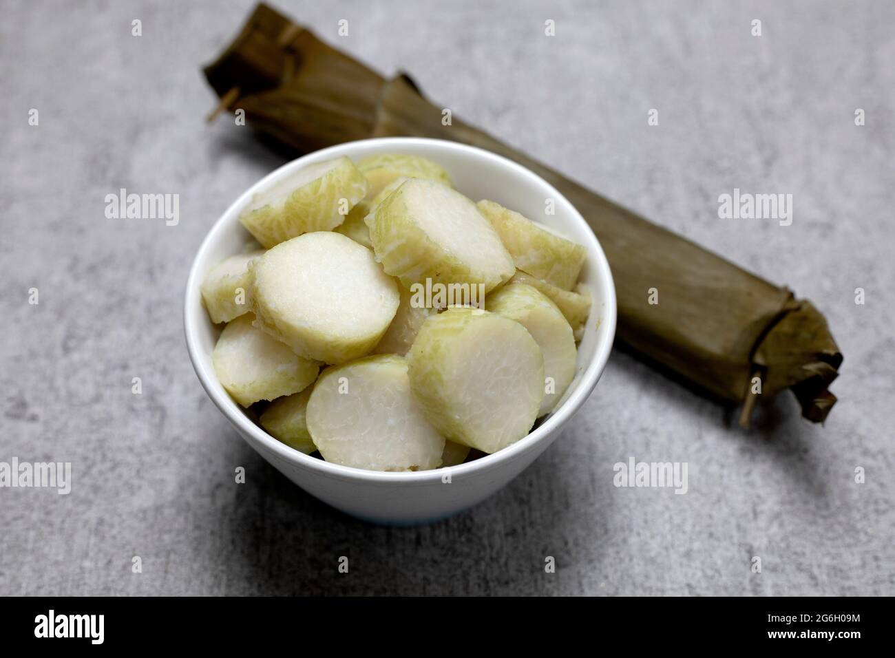 lontong, a traditional food wrapped in banana leaf Stock Photo - Alamy