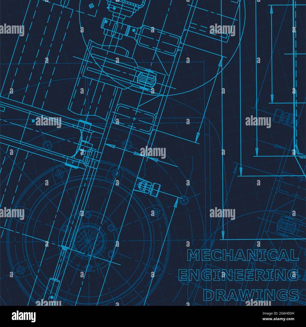 Technical cyberspace. Blueprint. Vector engineering illustration ...