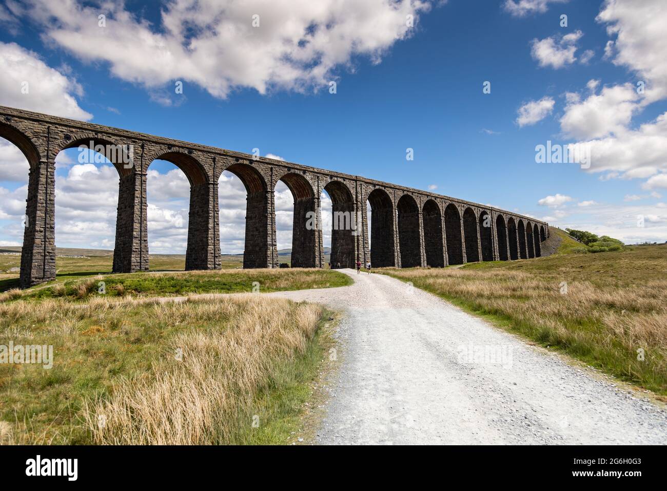 The Ribblehead viaduct in Yorkshire at the bottom of the Whernside ...