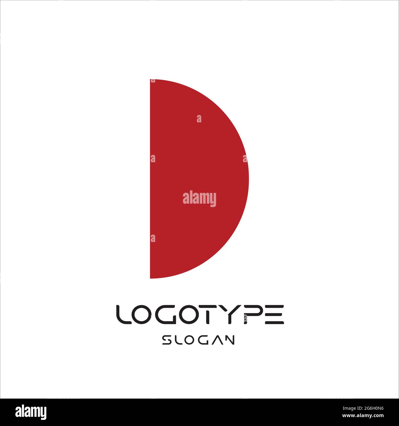 Letter D logo, geometric monumental label. Simple Embedded letter for ...