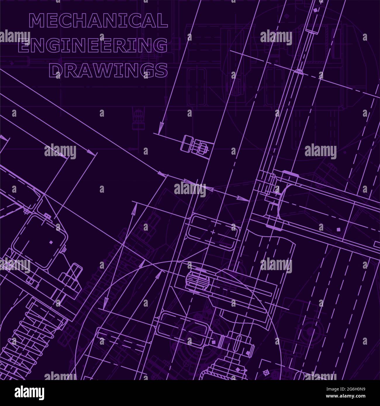 Blueprint. Vector engineering illustration. Computer aided design ...