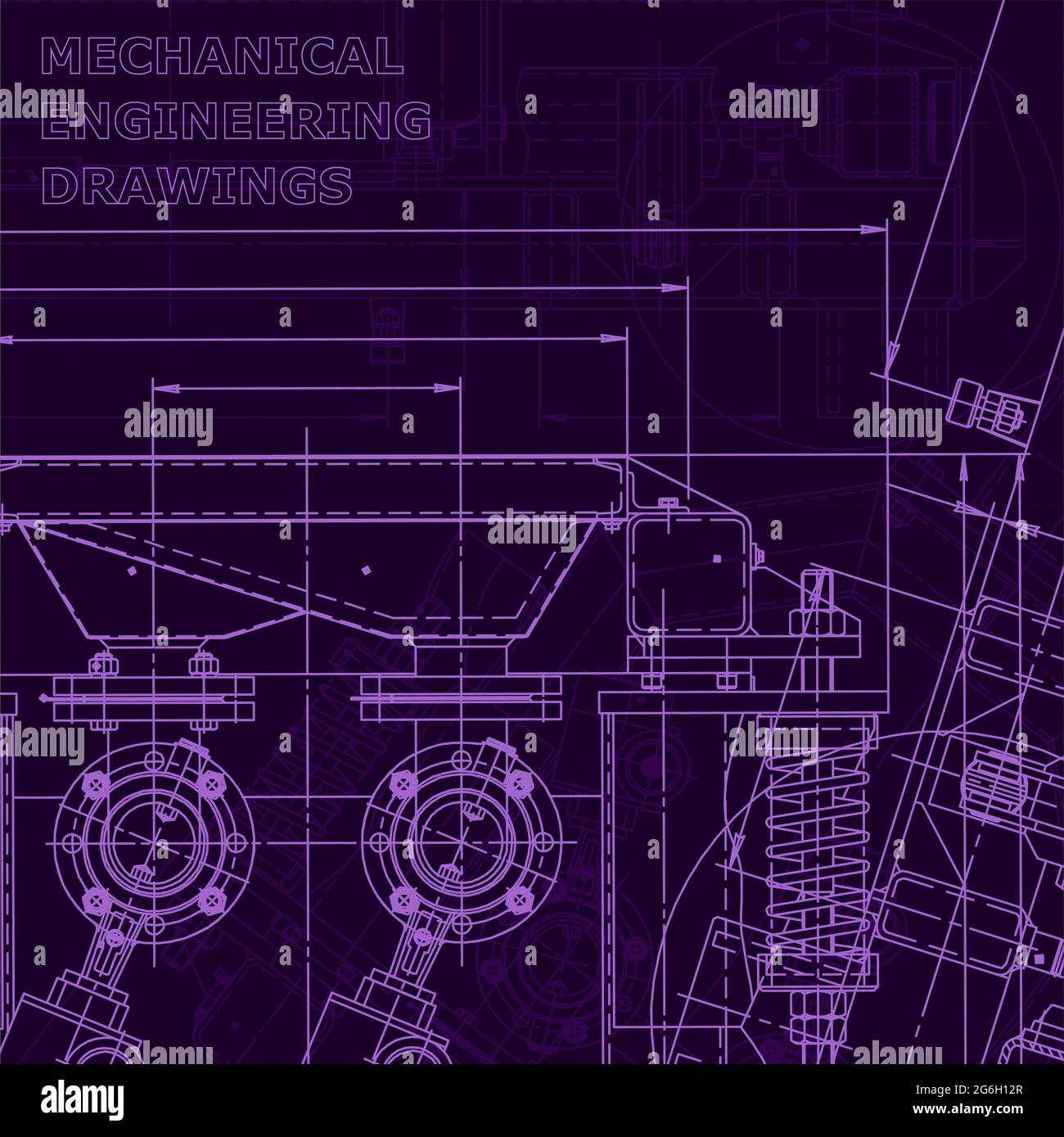 Purple cyberspace. Blueprint, scheme, plan sketch Technical ...