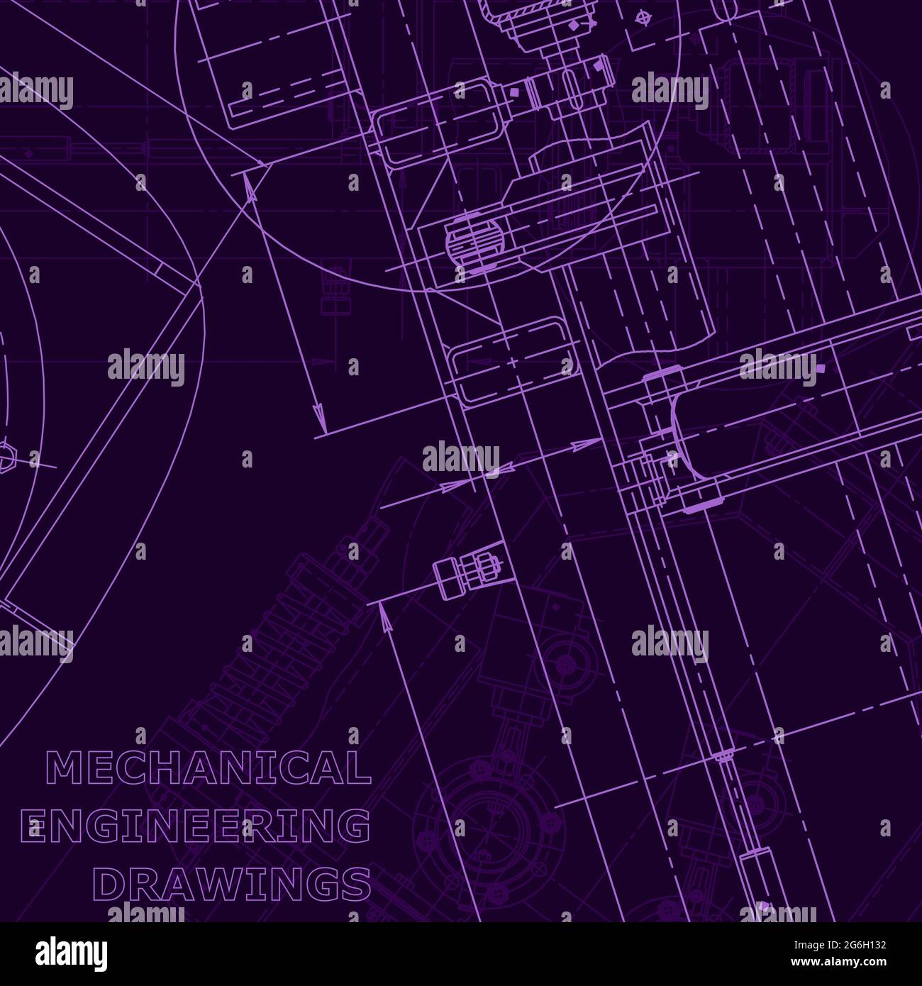 Blueprint, Sketch. Vector illustration. Cover Mechanical Corporate ...
