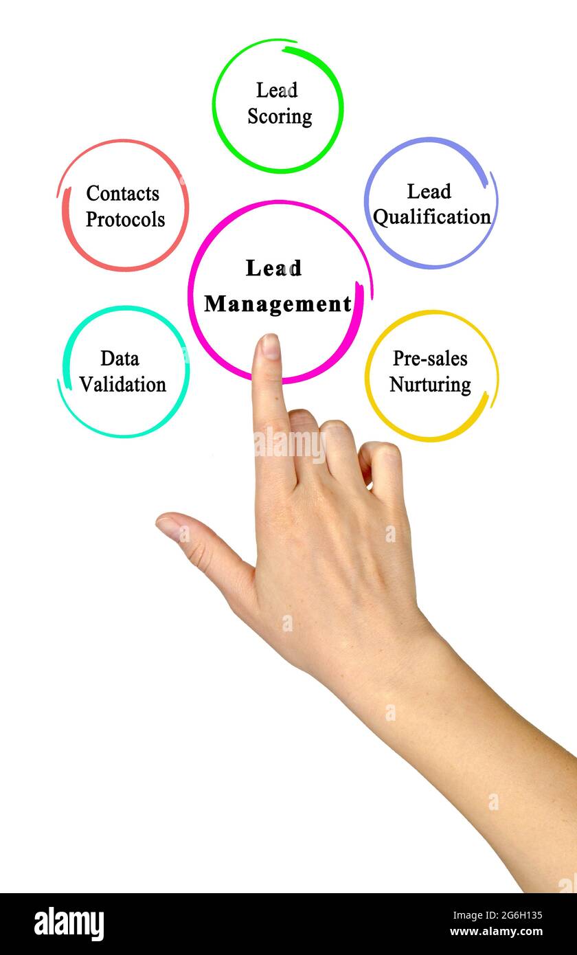 Five Components of Lead Management Stock Photo - Alamy