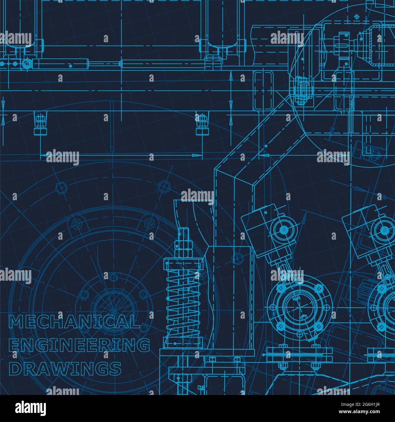 Technical cyberspace, Corporate Identity. Computer aided design systems. Blueprint, scheme, plan ...