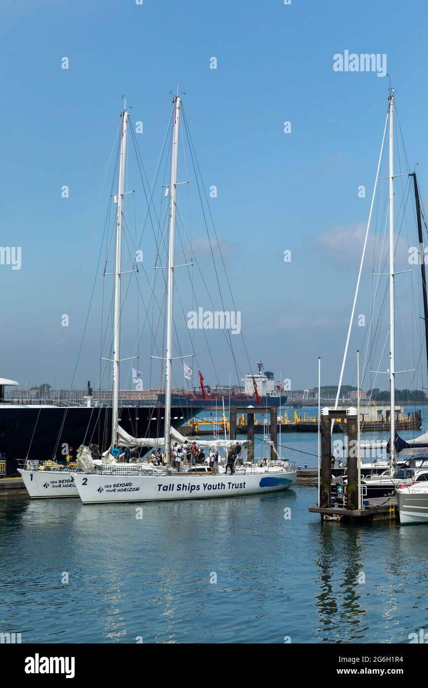 Challenger 1 & 2 Tall Ships sailing yachts. The Tall Ships Youth Trust ...